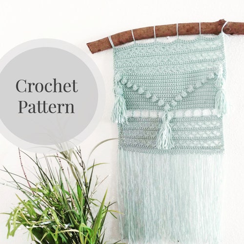 Boho Wall Hanging Crochet PATTERN DIY Home Decor Boho Decor - Etsy