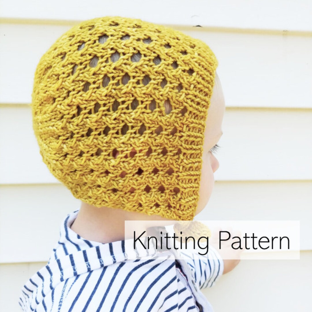 Knitting Pattern/ Bonnet Knitting Pattern Multiple Sizes/ Baby Bonnet ...