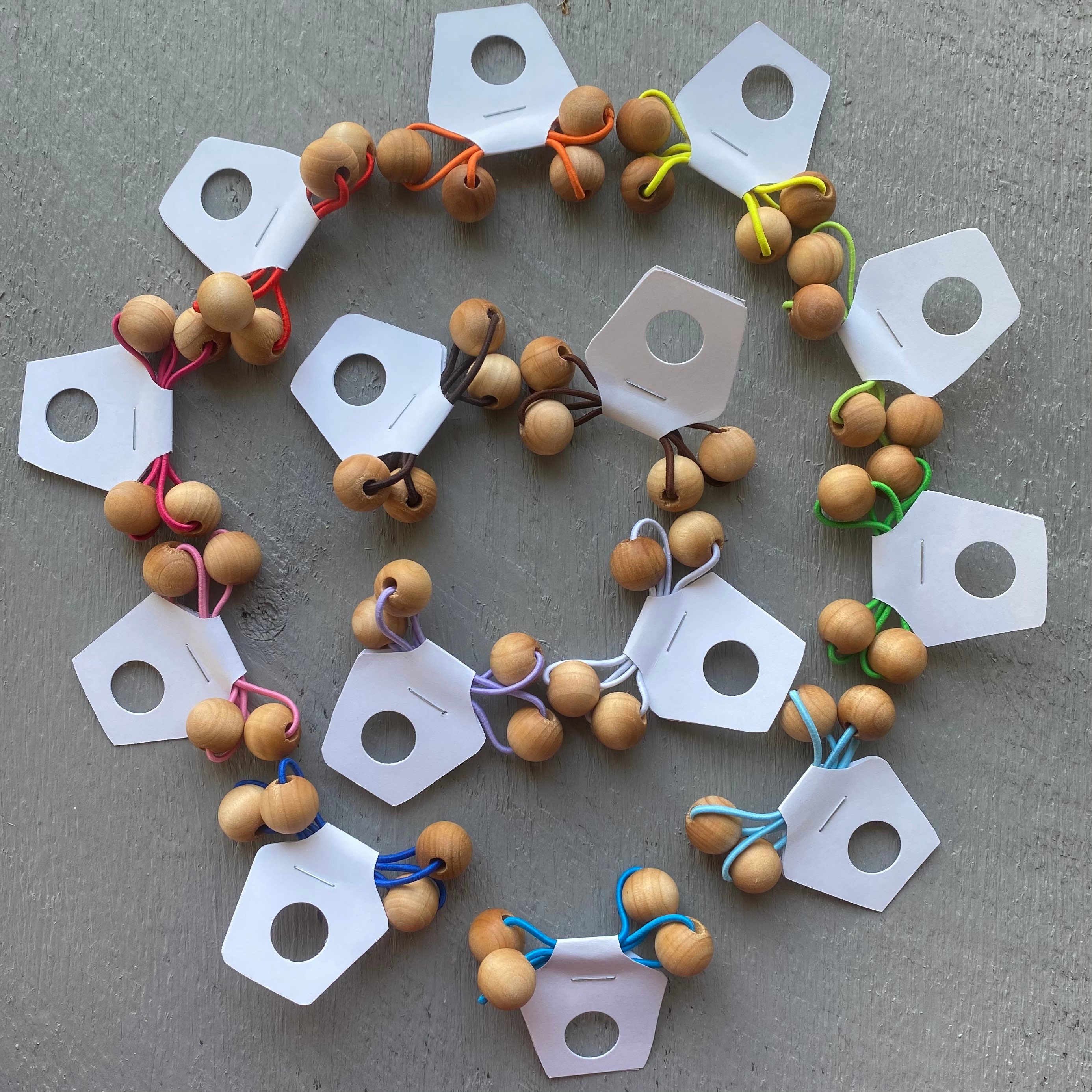 Wooden Bead Hair Ties Hair Elastic Hair Binder Hair Tie - Etsy Ireland