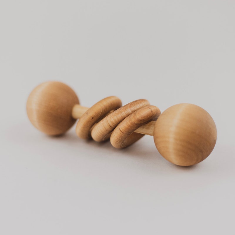 Wood Baby Rattle - Etsy