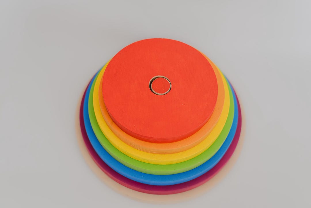 Rainbow Stacker Puzzle - Etsy