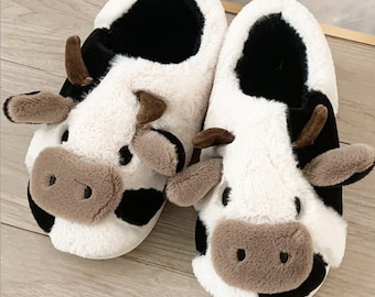 Cozy Cow Slippers - Etsy