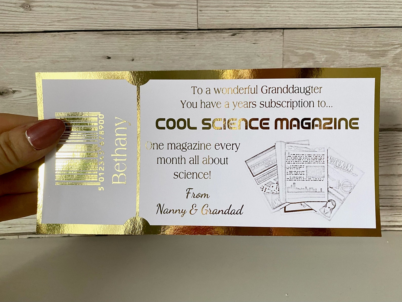 Personalised Magazine Subscription Voucher Magazine Voucher - Etsy UK