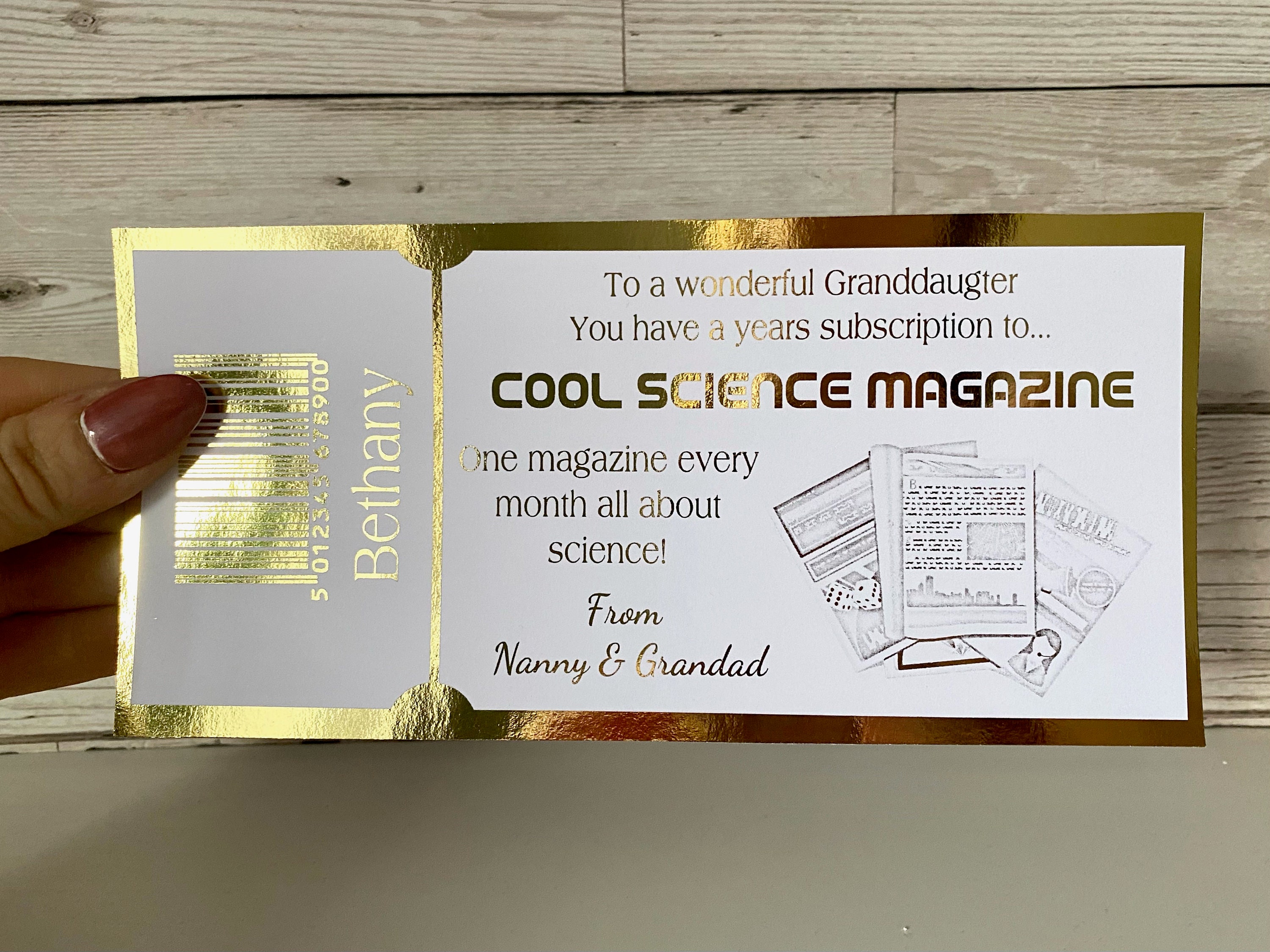 Personalised Magazine Subscription Voucher Magazine Voucher - Etsy UK