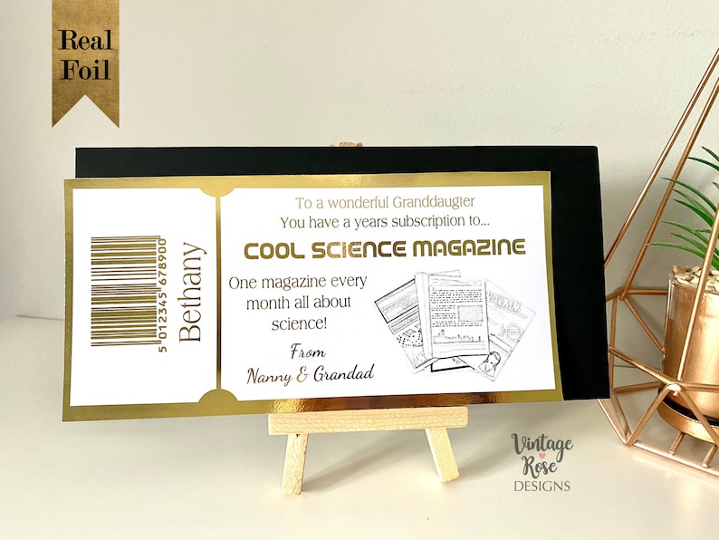 Personalised Magazine Subscription Voucher Magazine Voucher - Etsy UK