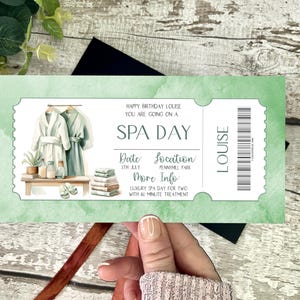 Spa Day Gift Voucher, Spa Experience, Spa Gift Ticket, Gift for Her ...