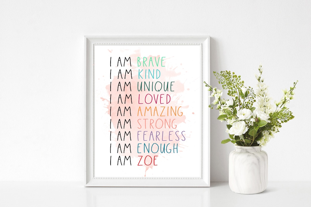 Impression affirmation, art mural affirmations positives, pensée ...