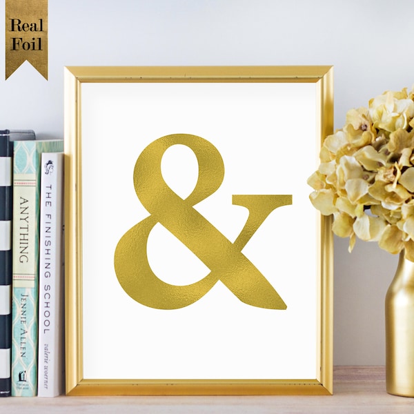 Gold Foil Ampersand - Etsy