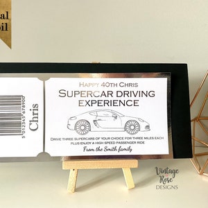 Car Driving Experience Voucher, Personalised Gift Voucher, Supercar ...
