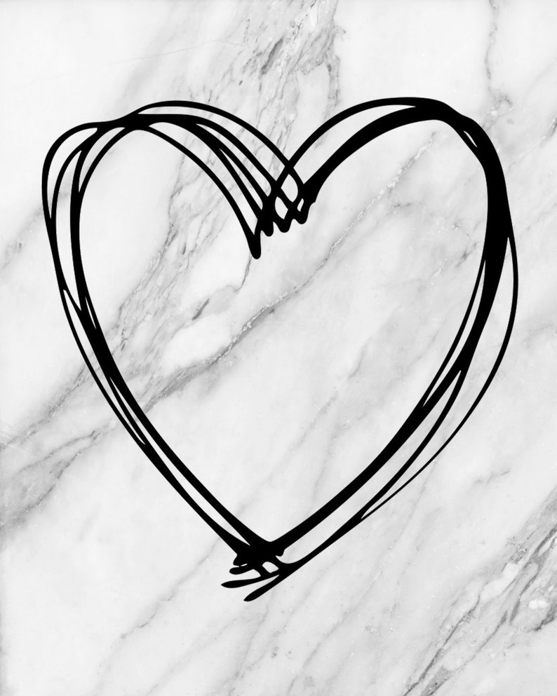 Marble Print Scribble Heart Marble and Rose Gold Bedroom - Etsy UK