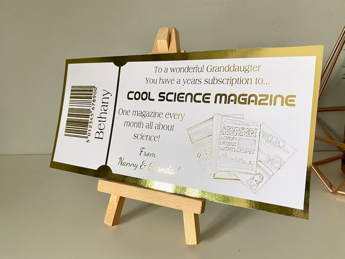 Personalised Magazine Subscription Voucher Magazine Voucher - Etsy UK