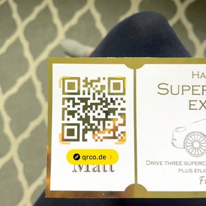 Car Driving Experience Voucher, QR Code Gift, Personalised Gift Voucher ...