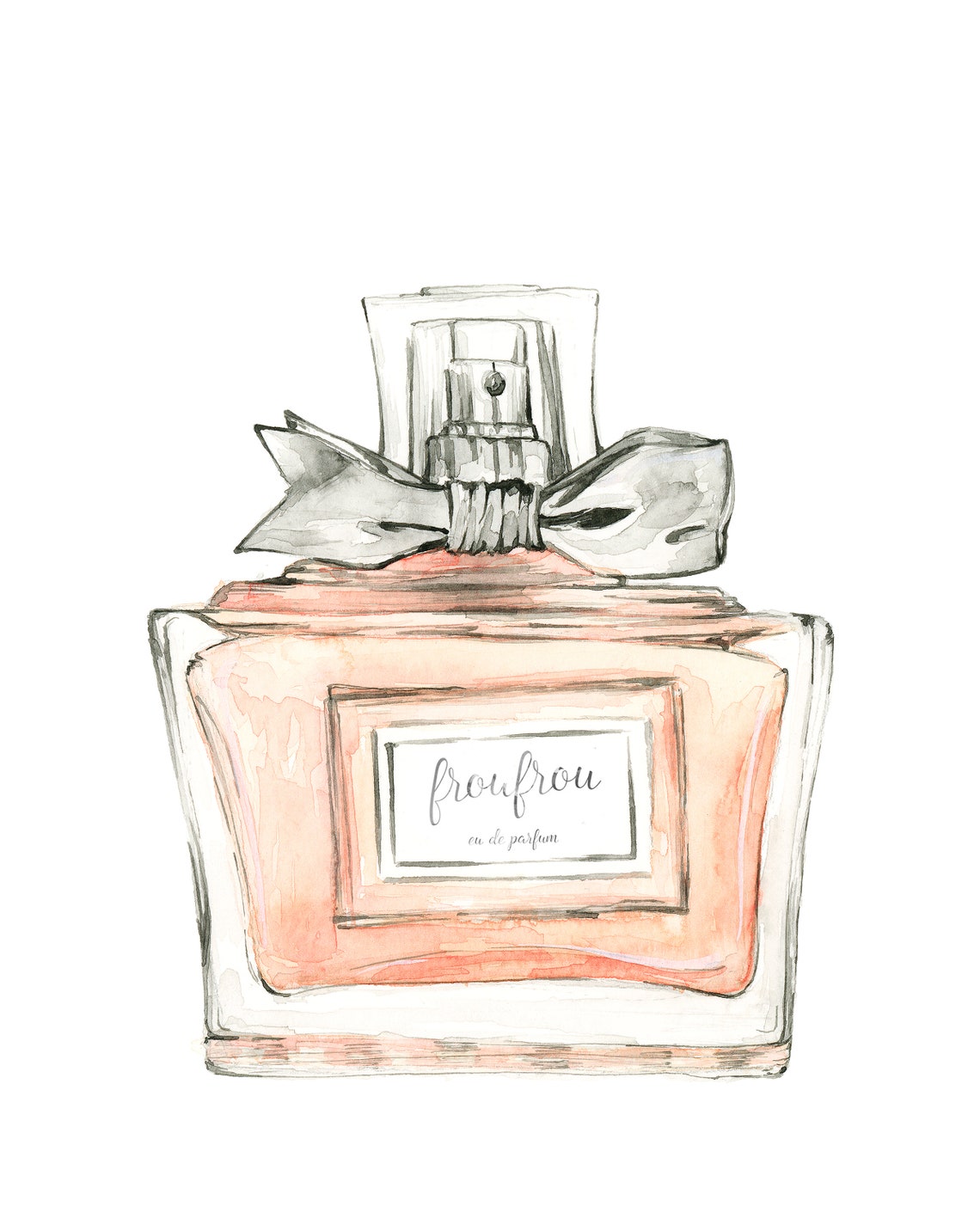 Perfume Bottle Print, Girly Pink Perfume, Feminine Wall Art, Bedroom ...