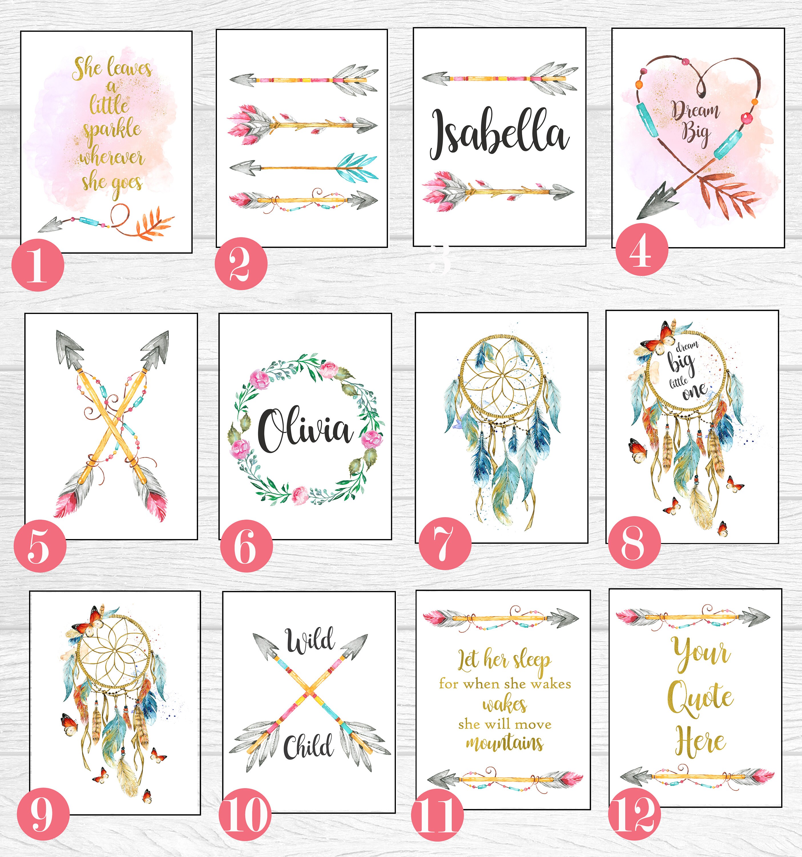 Tribal Nursery Decor Tribal Prints Tribal Arrows Wall Art | Etsy