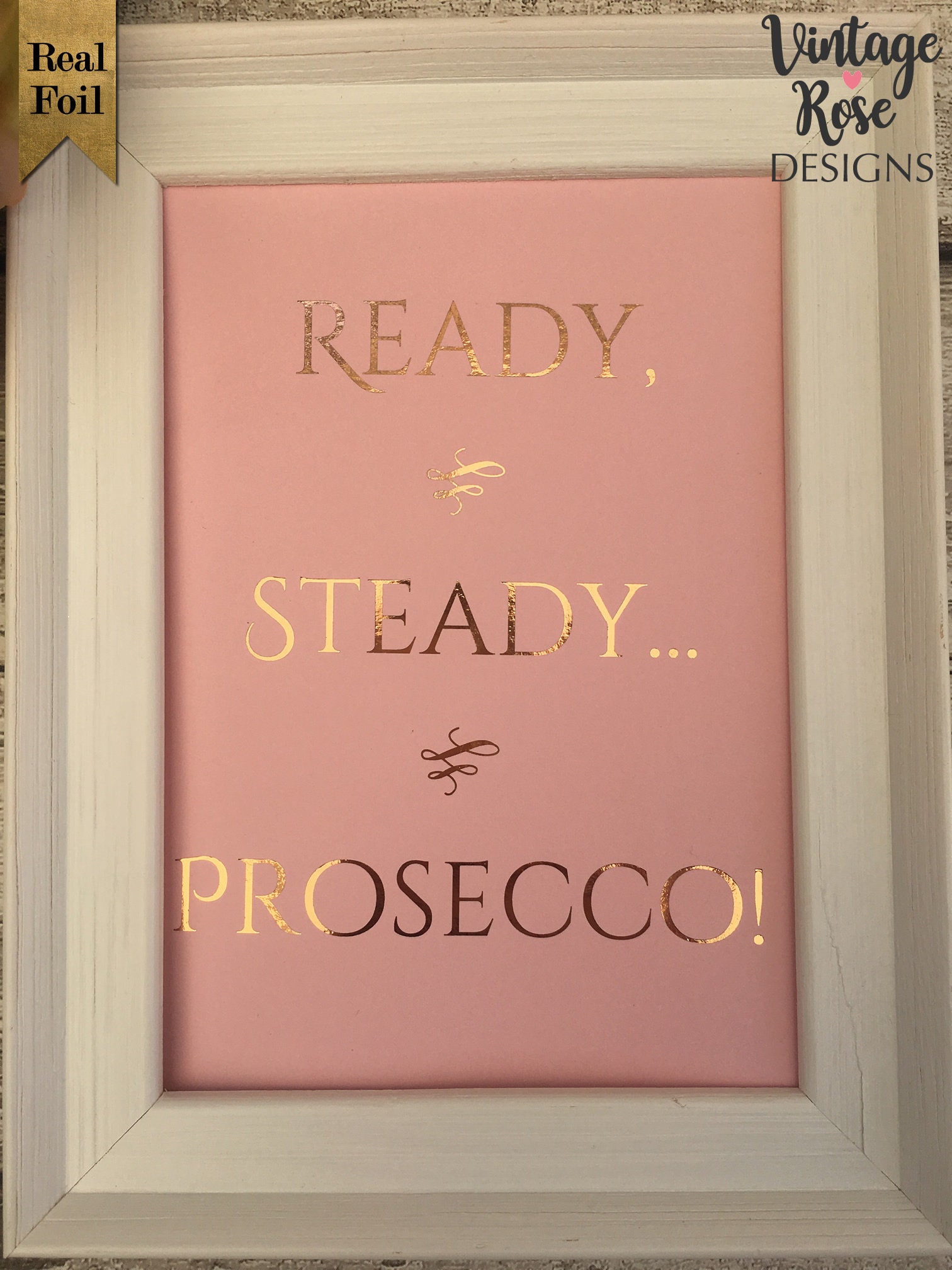 Prosecco Wall Art Quote Gift for Prosecco Lovers Pink and | Etsy