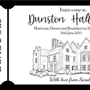 Weekend Getaway Voucher, Printable Ticket, Hotel Stay Voucher, Digital ...