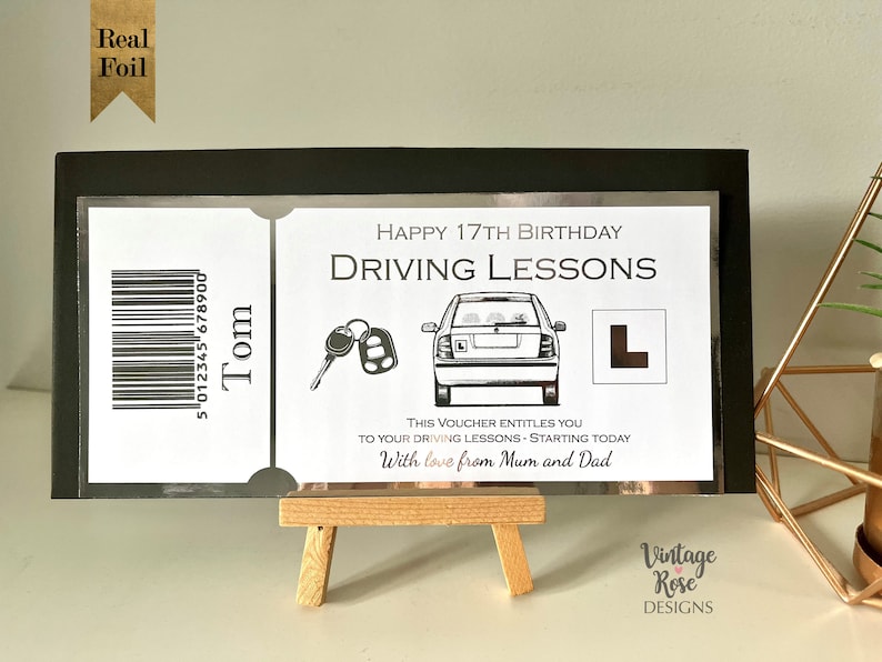 Driving Lessons Voucher, Personalised Gift Voucher, Driving Lessons ...