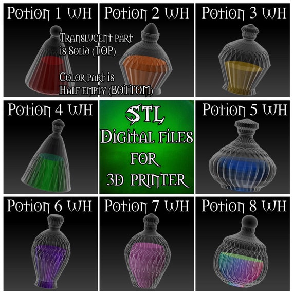 Magic Potion 3d Model Stl File 3d Printing Digital Download 3d - Etsy