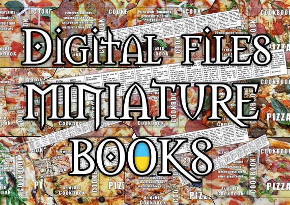 Cookbooks pizza Printable Miniature Books Digital - Etsy