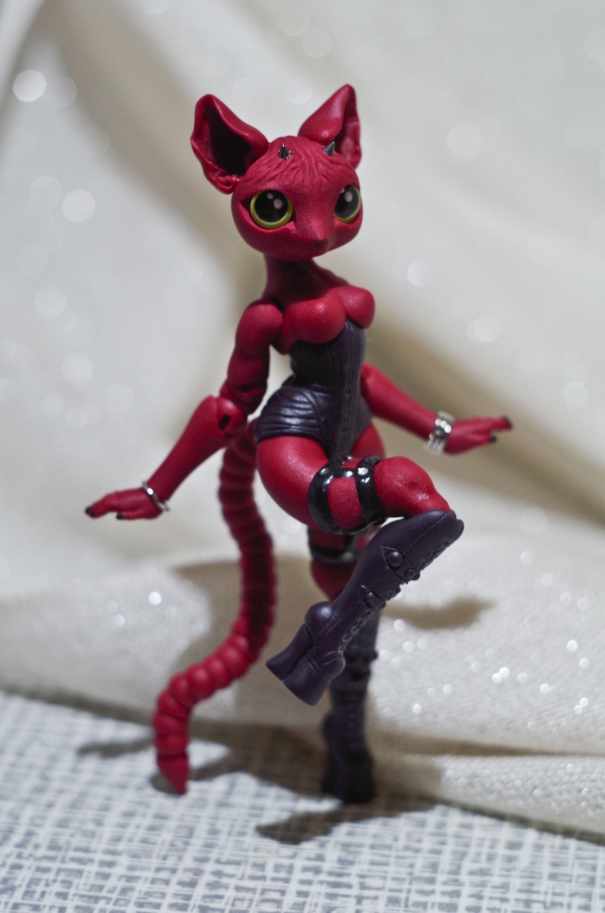 BJD Cat girl muñeca OOAK | Etsy