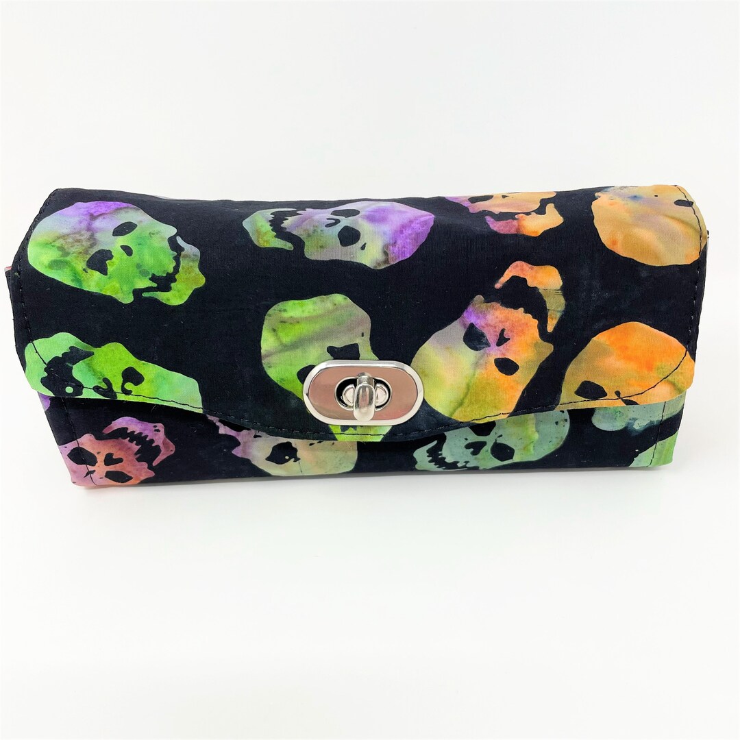 Skull Skeleton Witch Creepy Spooky Halloween Handmade Accordion Wallet ...