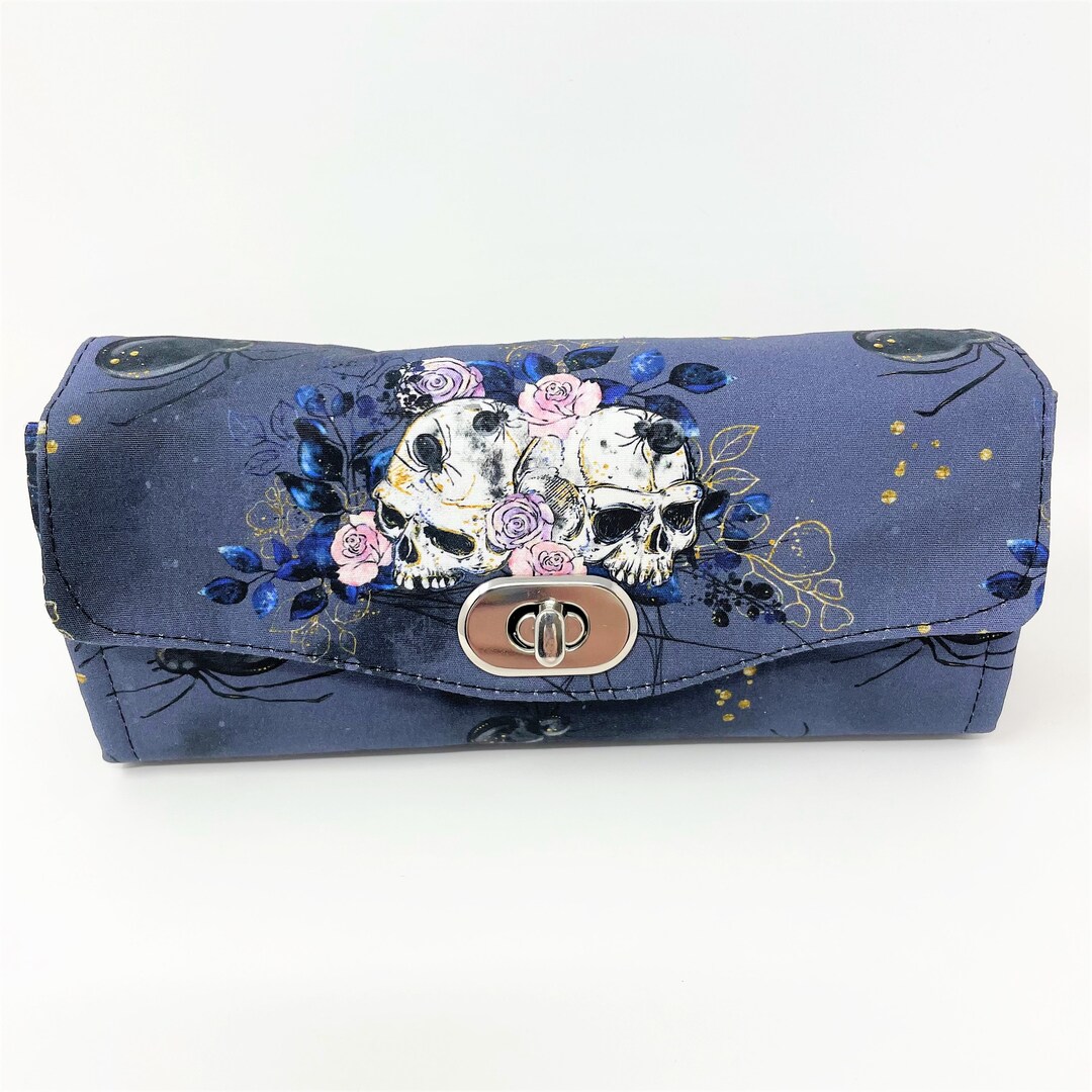 Skull Skeleton Witch Creepy Spooky Halloween Handmade Accordion Wallet ...