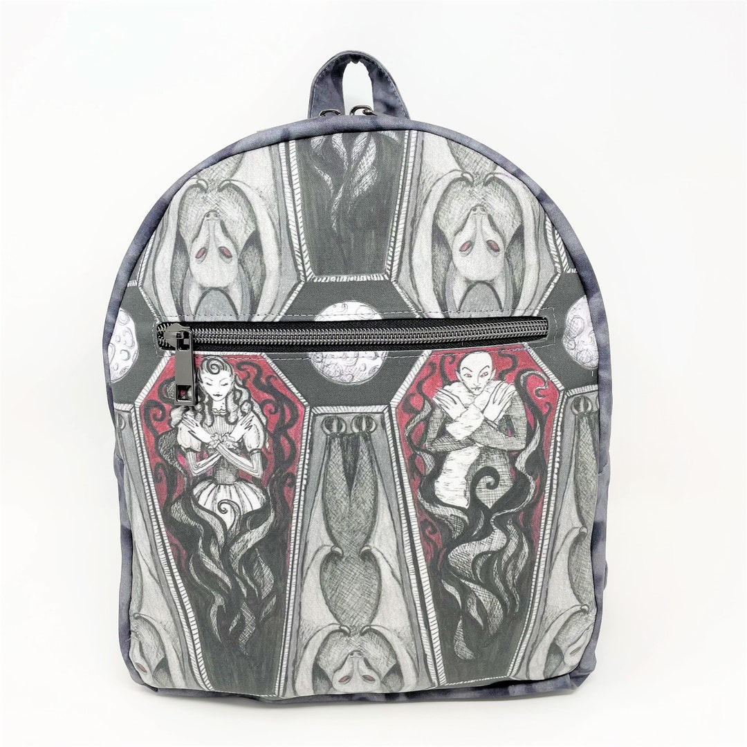 Vampires Death Skull Bones Spooky Macomb Handmade Backpack Vacation ...