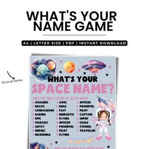 What's Your Space Name Game, Astronaut Girl Birthday Party, Out of This ...