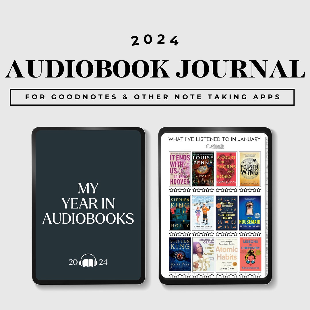 My Year in Audiobooks, Bookstagram, Audiobook Tracker, Goodnotes Book ...