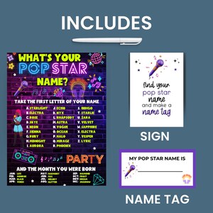 Popstar Birthday Party, Party Like A Popstar, What's Your Popstar Name ...