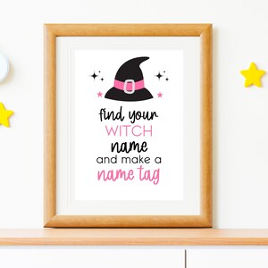 Whats Your Witch Name Printable, Halloween Party Game, Witch Halloween ...