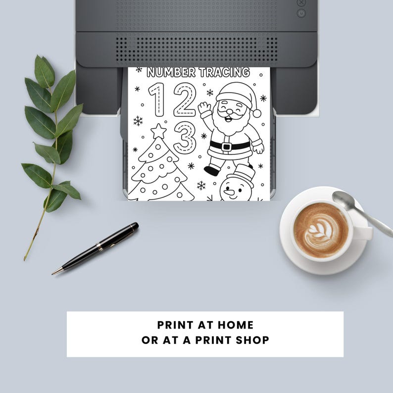 Toddler Christmas Number Tracing, Daily Elf Activity, Preschool ...