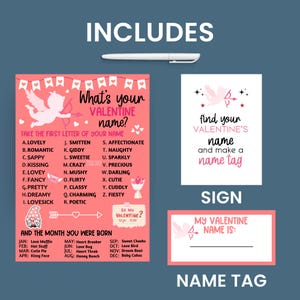 Your Valentines Name Game, Cupid Game, Valentines Day Activity for Kids ...