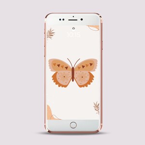 Moth Boho Desktop Wallpaper, Computer Wallpaper, Tech Device Wallpaper ...