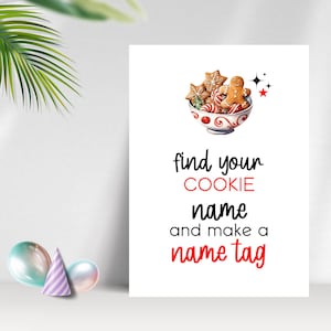 What's Your Christmas Cookie Name Game, Christmas Cookie Exchange ...
