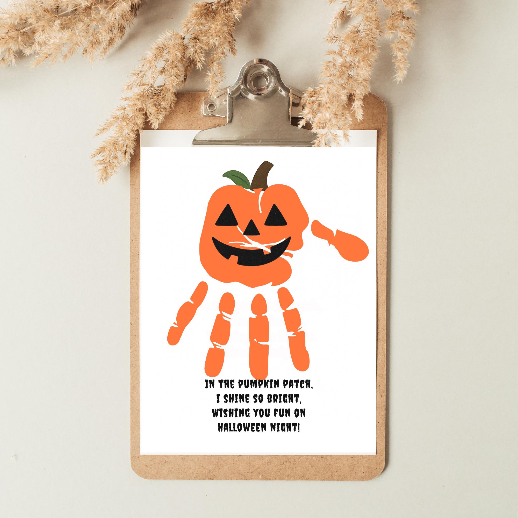 Halloween Handprint Craft Bundle, Halloween Handprint Art, Fun ...