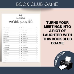 Book Club Party Games, Book Club Game Bundle, Icebreakers for Reading ...