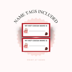 What's Your Cocoa Name, Hot Cocoa Bar Decor, Hot Chocolate Bar ...