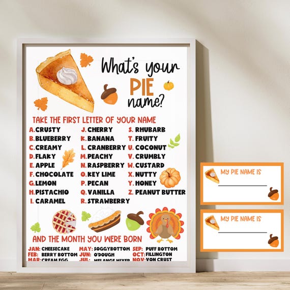 Pie Puns Names