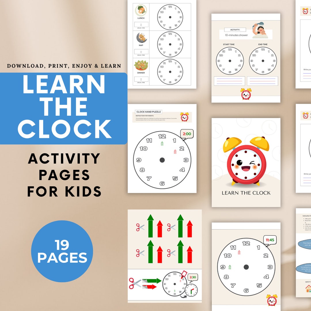 Teaching Time, Teach Kids to Tell Time, Telling Time Clock Worksheets ...