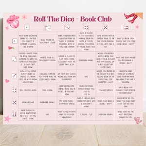Book Club Icebreaker Game, Dice Drinking Game Cowboy Romance Book Club ...