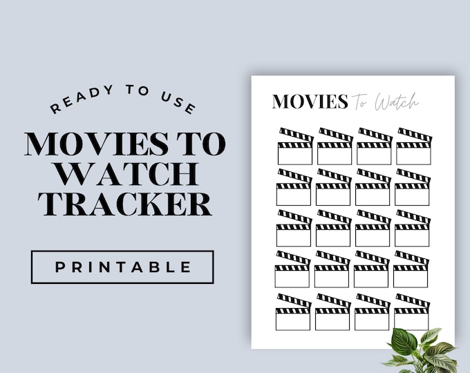 Editable Movies to Watch List | Printable Movies Tracker | Series to ...