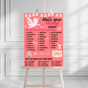Your Valentines Name Game, Cupid Game, Valentines Day Activity for Kids ...