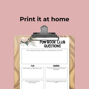 Fun and Engaging Book Club Questions, Book Club Meeting Discussions ...