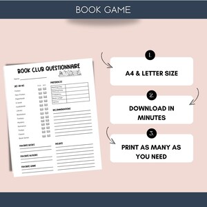 Book Club Schedule, Book Club Survey Questionnaire, Reading Group ...