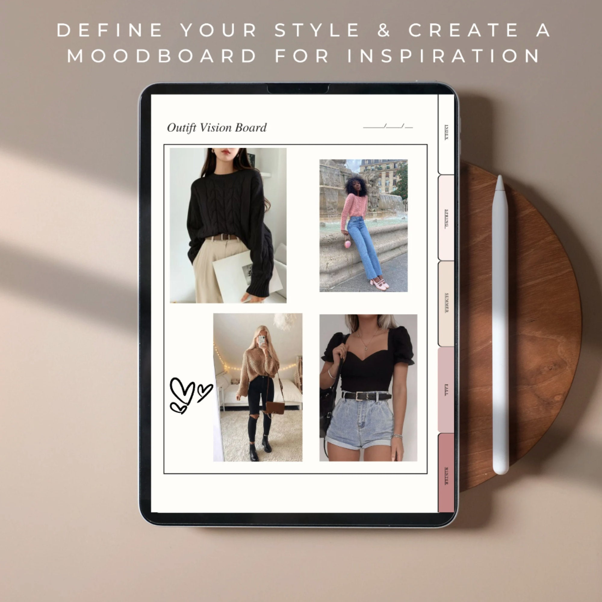 Capsule Wardrobe Planner for Ipad, Work Outfit Planner for Goodnotes ...
