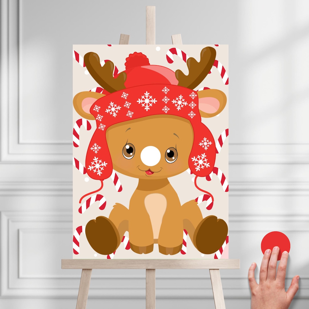 Pin the Nose on the Reindeer, Christmas Kids Party, Christmas Office ...