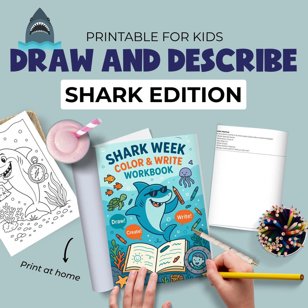 Shark Week Games for Kids, Shark Birthday Party, Shark Week Watch Party ...