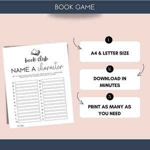 Name A Character, Guess Who Game, Virtual Book Club Activity, Family ...