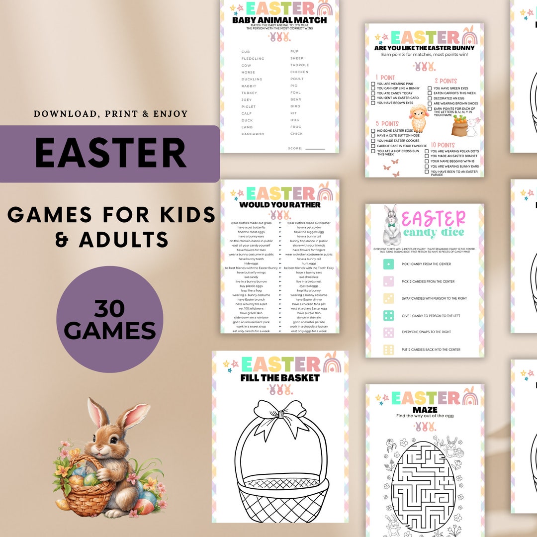 Easter Game Bundle, Easter I Spy, Family Charades Game, Classroom Game ...